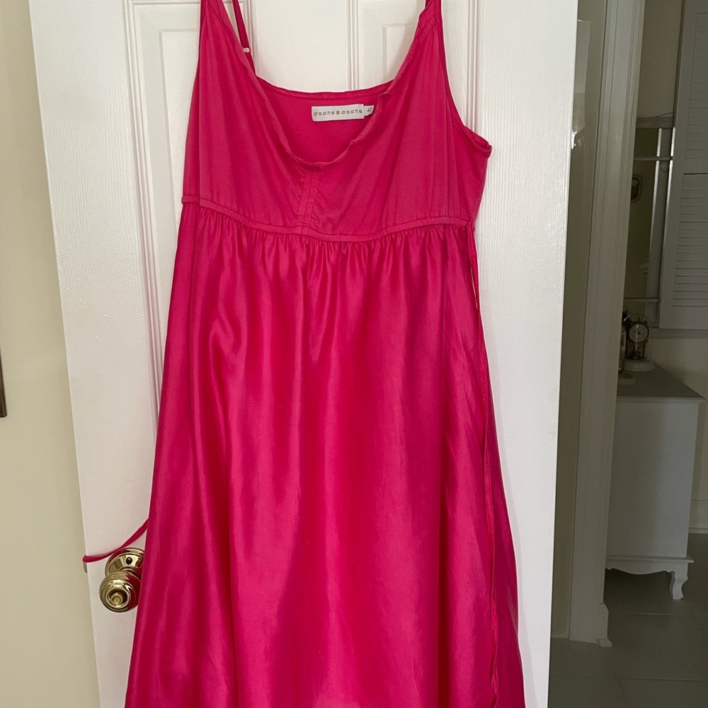 Cache Cache Pink Silk French Summer Dress - Gem